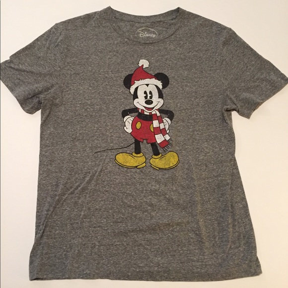 Disney | Shirts | Official Disney Mickey Mouse Santa Hat Tshirt | Poshmark
